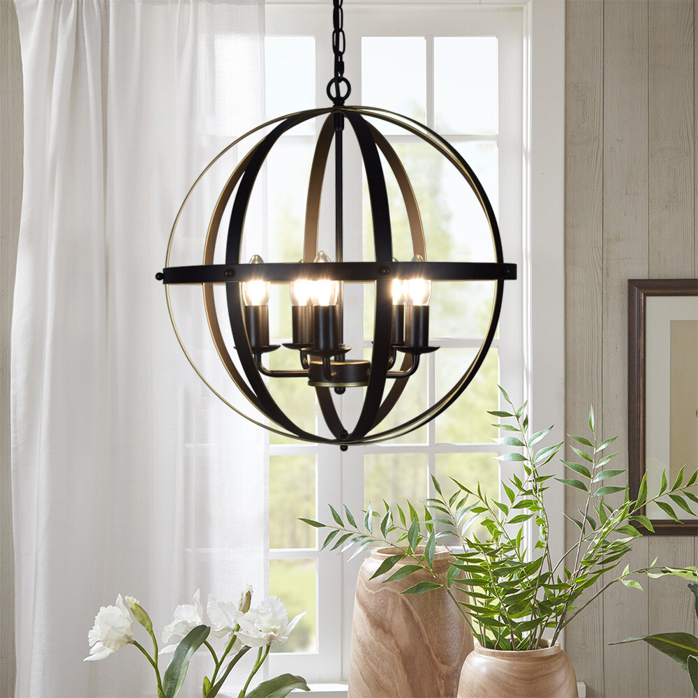 Metal Sphere Light Fixture