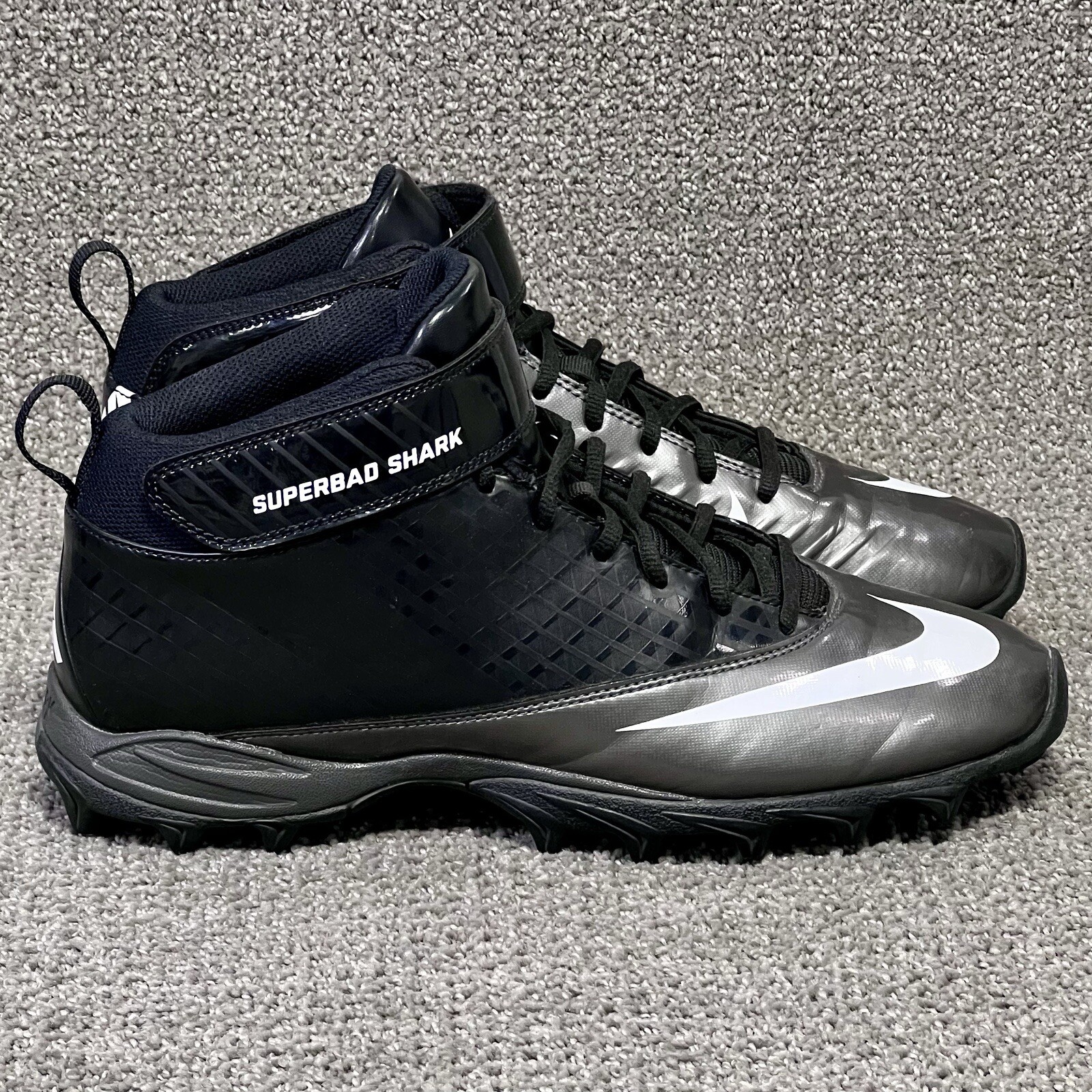 Nike Super Bad Shark Pro Football Cleat Shoes Black G… - Gem