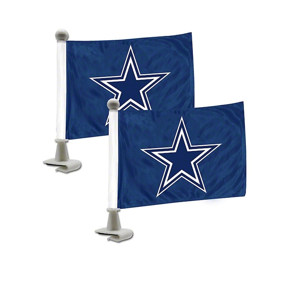 Football Dallas Cowboys Flags Set of Two Car Hood Trunk 4" x 6" Double ...