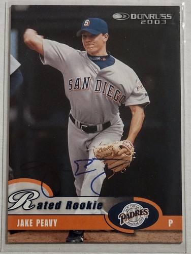 2003 Donruss #32 Jake Peavy Rated Rookie Autograph Padres | eBay