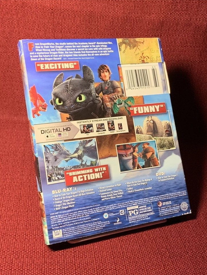How To Train Your Dragon 2 Movie Blu-Ray DVD Digital HD Slipcover | eBay