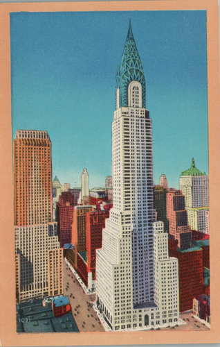 Chrysler Building New York Birds Eye View Postcard | eBay