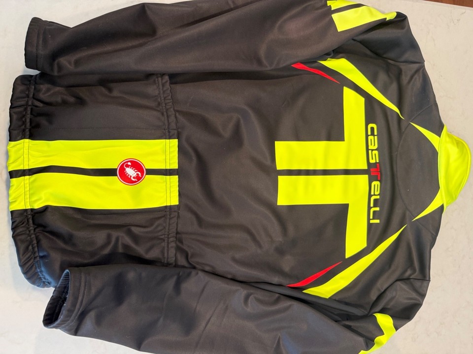 Castelli Cycling Winter Full Zip Long Sleeve Lined Cycling Free Jacket ...