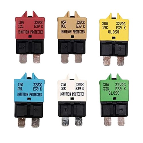 Mixed Amperage Circuit Breaker Set 5A 10A 15A 20A 25A 30A for Vehicles ...
