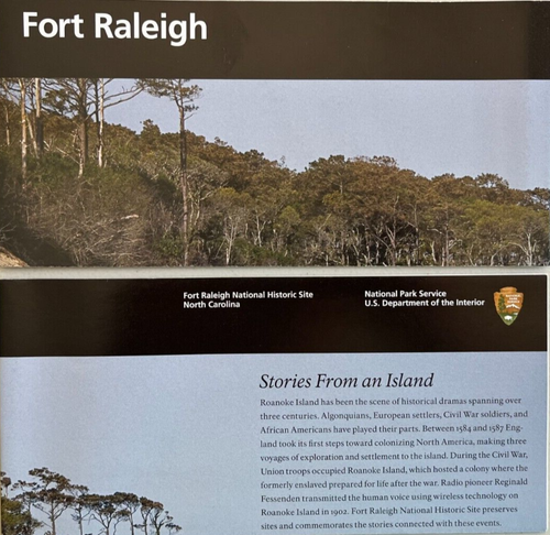 2025 FORT RALEIGH NHS - NC NATIONAL PARK SERVICE UNIGRID BROCHURE/MAP ...