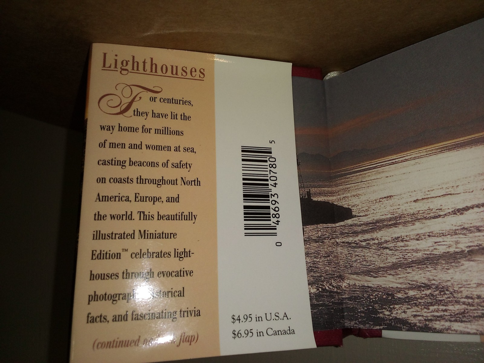Lighthouses Miniature Edition Book. Hardcover from Running Press 2001 ...