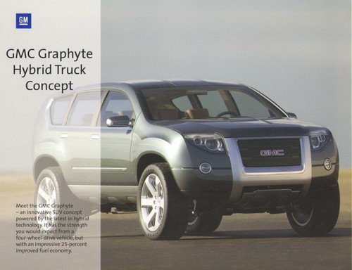 2005 GMC Graphyte Hybrid Truck Concept Car Dealership Showroom Ad Flyer ...