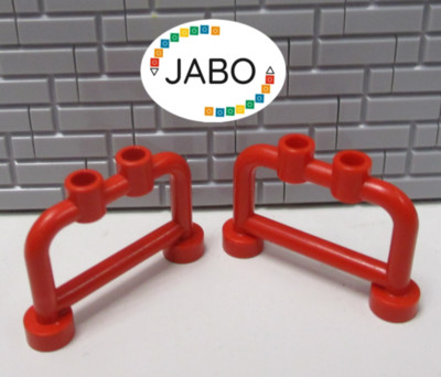(F11/11/4) Lego 2x 4083 Zaun / Absperrung rot 6345 6435 7735 6390 6346 ...