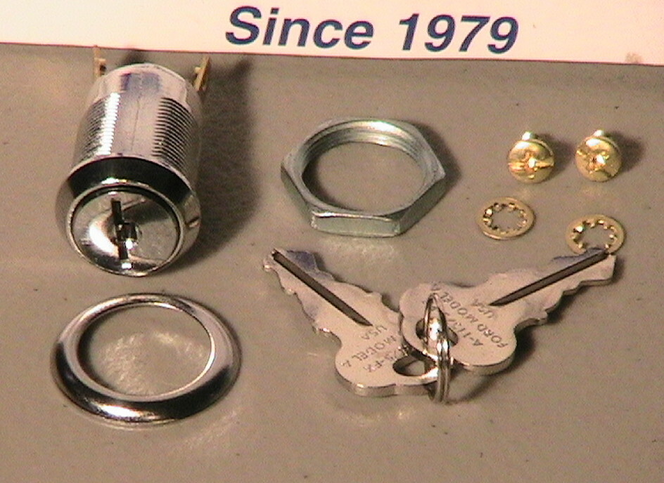 1928-1931 Model A Ford Ignition Switch and Keys with On-Off Plate and ...