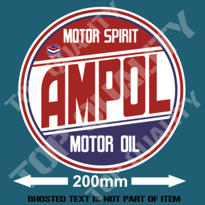 VINTAGE AMPOL OIL BOWSER Decal Sticker Vintage Retro Mancave Hot Rod ...