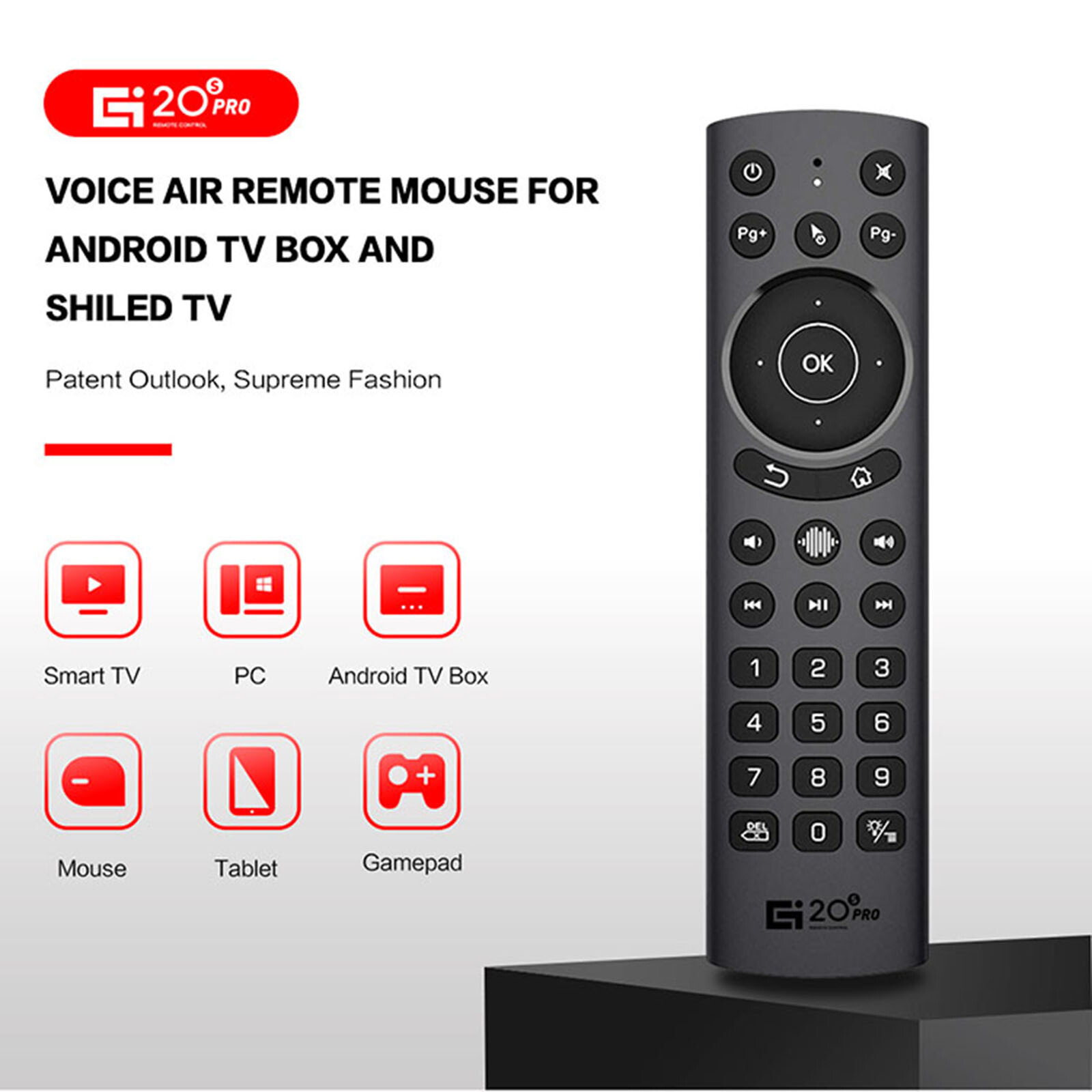 G20S Pro 2.4G Wireless Fly Air Voice Control Remote for Smart TV ...