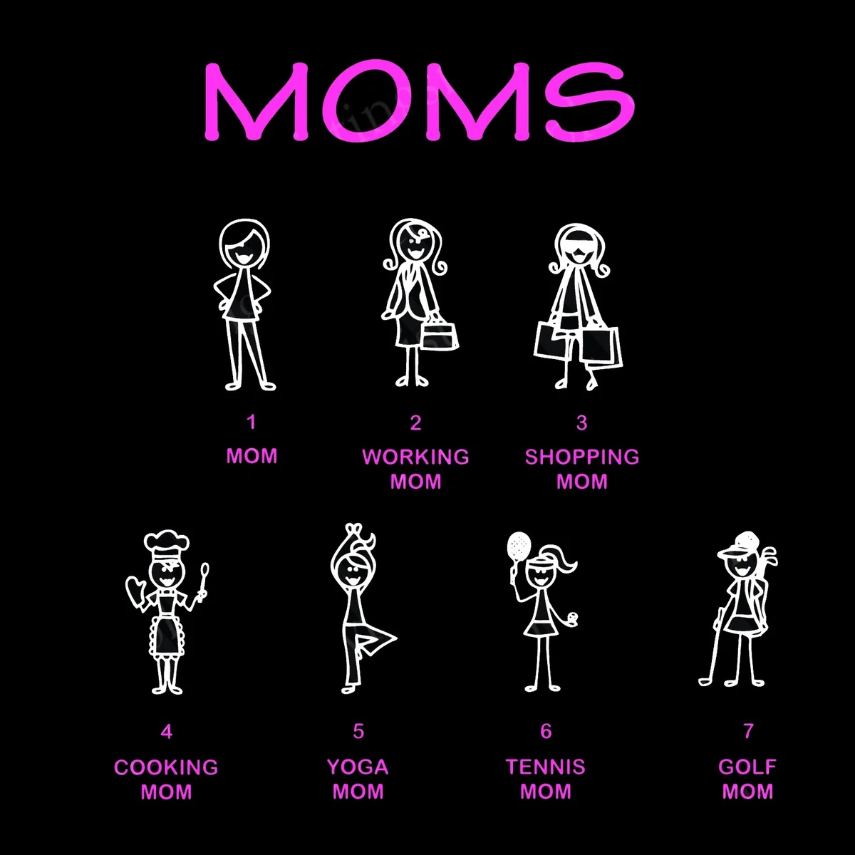 Stick People Family Decals