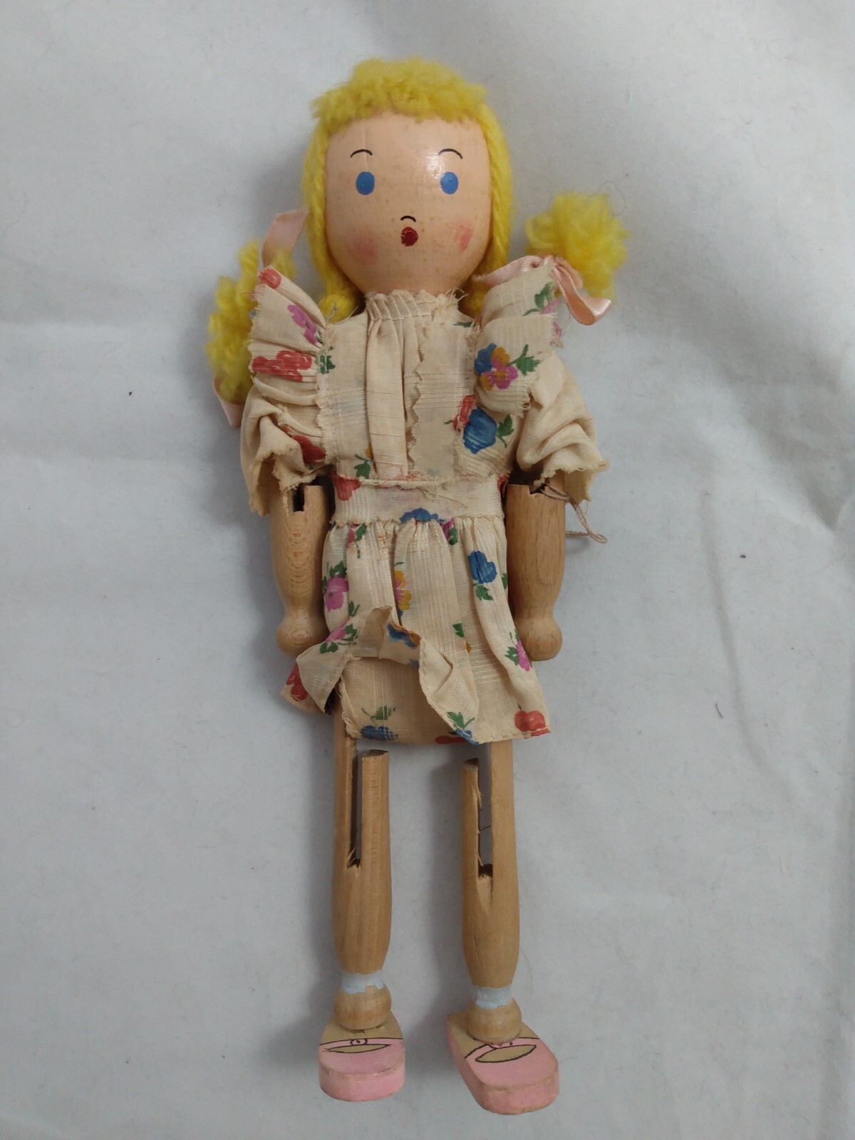 Vintage 9" Schoenhut Beauty Pinn Family Doll Jointed Clothes Pin 1930s ...