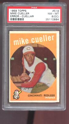 1959 Topps #518 Mike Cueller Mike Cuellar ROOKIE PSA 8 (OC) Graded Baseball Card | eBay