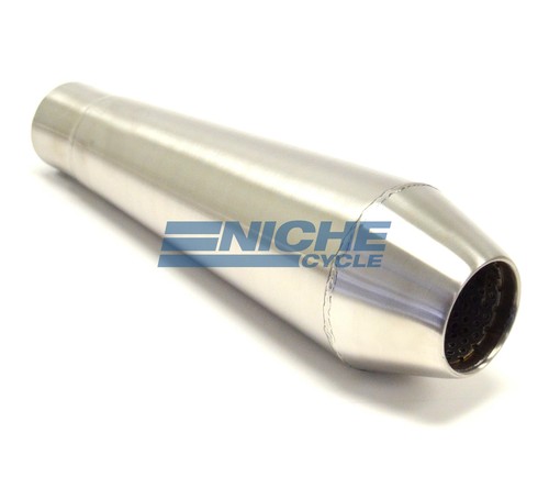 12" Stainless Steel Performance Motorcycle Muffler Reverse Cone 2.0" | eBay