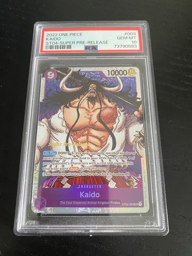 One Piece TCG Super Pre Release Starter Deck Kaido ST04-003 PSA 10 | eBay