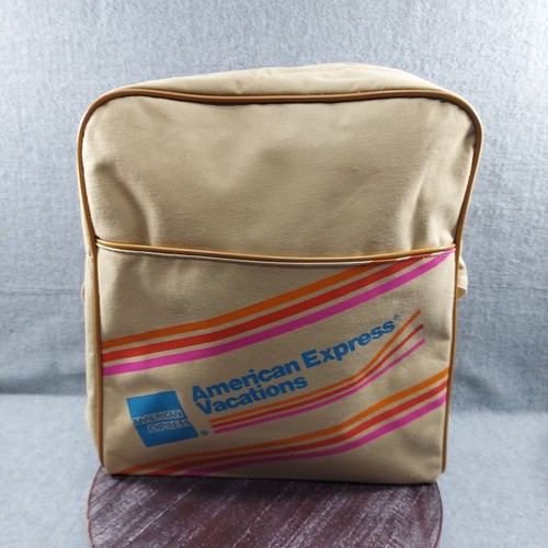 American Express Vintage Travel Bag With Retro Stripe Design READ Small ...