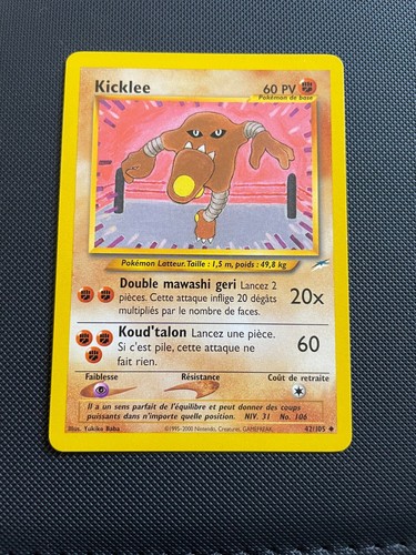 Carte Pokémon Kicklee 42/105 Unco Neo Destiny Wizards FR Neuf | eBay