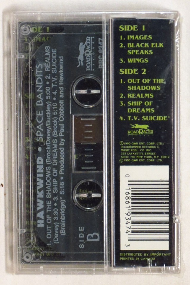 HAWKWIND ‎– Space Bandits 1990 US cassette SEALED DAVE BROCK ...