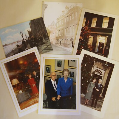 MARGARET THATCHER / COLLECTION OF SIX CHRISTMAS CARDS 10 DOWNING ST ...