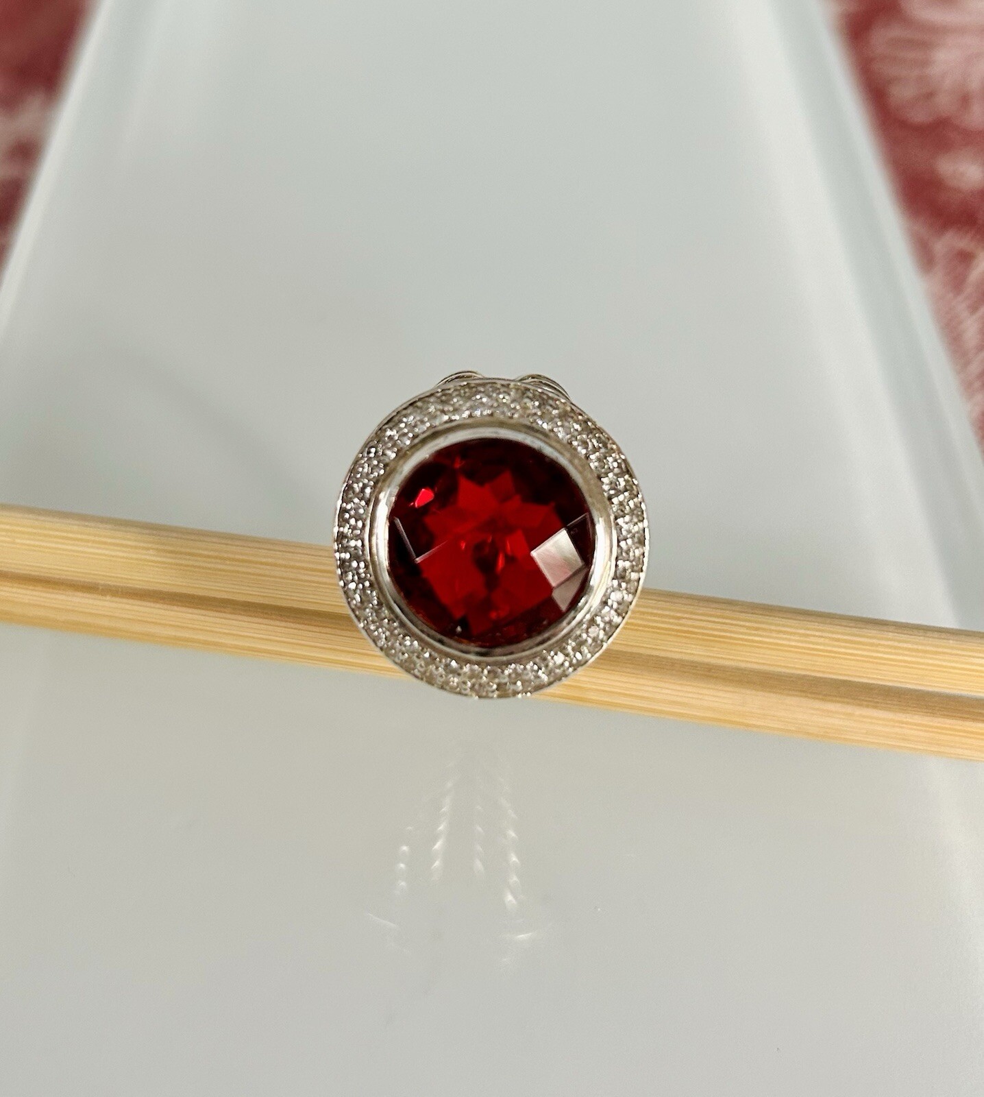 VERY RARE DAVID YURMAN RUBY RED GARNET CERISE RING WI… - Gem