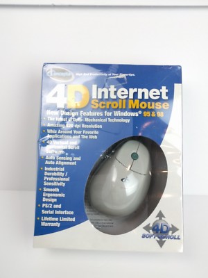 VINTAGE ICONCEPTS 4D INTERNET SCROLL COMPUTER MOUSE NEW IN ORIGINAL BOX ...