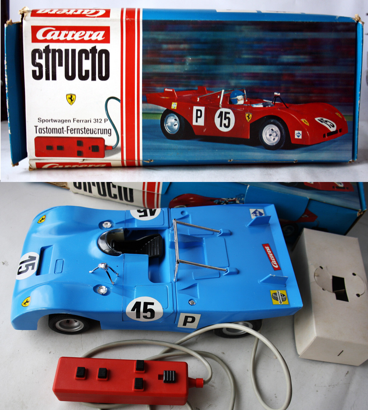 VINTAGE 70'S CARRERA STRUCTO SPORTWAGEN FERRARI 312 P R/C GERMANY NEW ...