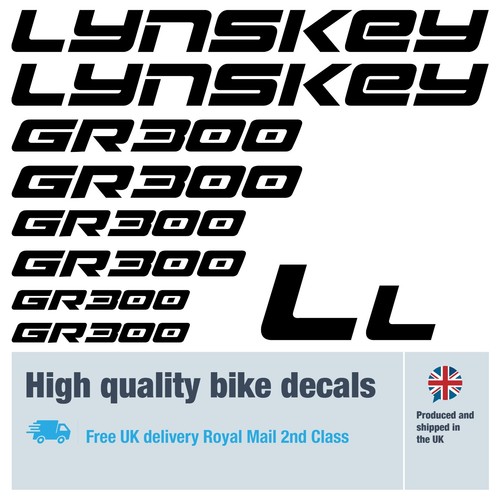Lynskey GR300 bike decals with free bike protection (25 pack) - 18 ...