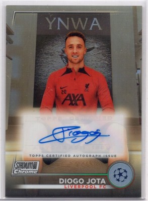 Diogo Jota AUTO Liverpool 2022-23 Topps Stadium Club Chrome UEFA ...