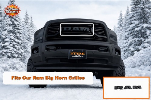 Matte Black Replacement Grille Letters For 10-18 Dodge Ram 1500 2500 ...