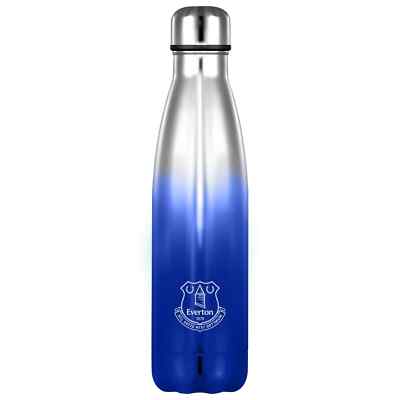 EVERTON FC WATER BOTTLE 700ML METALLIC FLASK NEW KIDS GIFT OFFICIAL ...