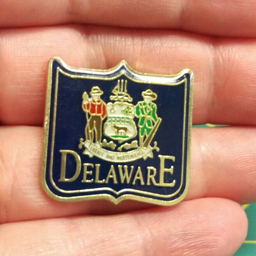 Delaware coat of arms colorful collectible lapel Pin - We ship ...