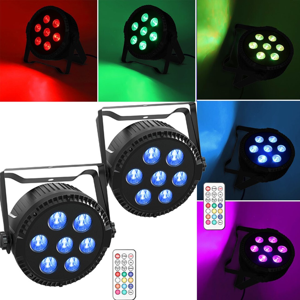 8X 105W 4In1 7 LED PAR Light DMX RGBW Stage Lighting Party Show DJ ...