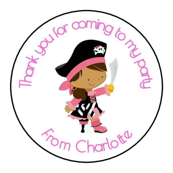 Girl Pirate Cartoon Pink