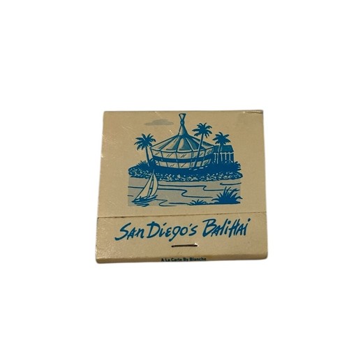 BALI HAI TIKI Restaurant San Diego CA Matchbook Unstruck Vintage | eBay
