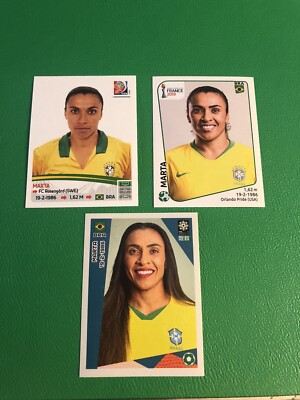 PANINI MARTA 2015 2019 2023 STICKER LOT WOMEN’S WORLD CUP BRAZIL MINT ...
