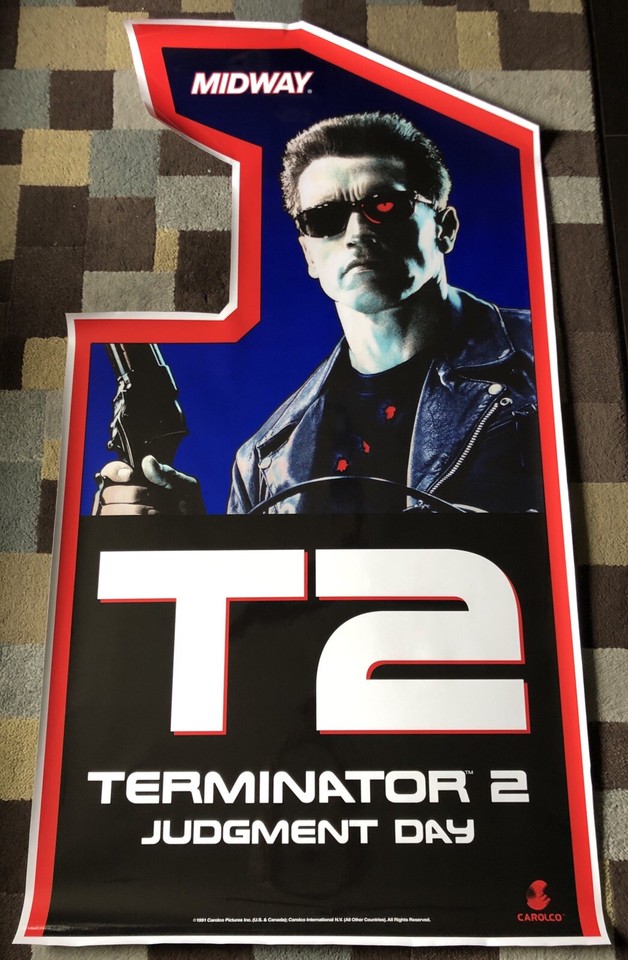 Terminator 2 Side Art Arcade Artwork T2 Decal Overlay Sticker Vinyl ...