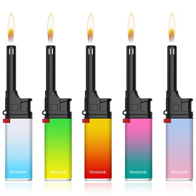 Navpeak Multipurpose Utility Mini Butane Candle Lighter Colorful Set ...