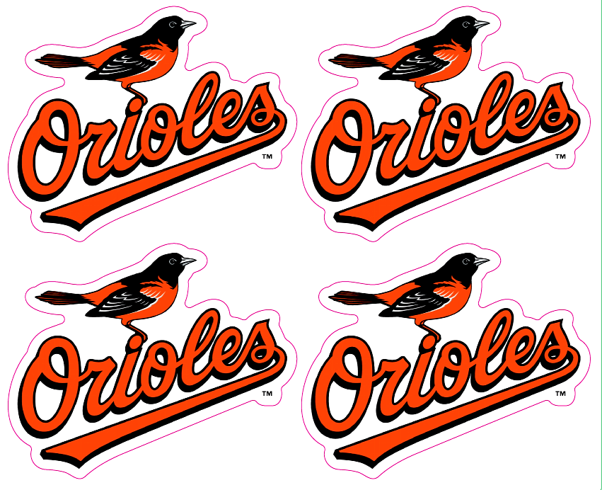 (4) Baltimore Orioles MLB Decal Stickers *Free Shipping | eBay