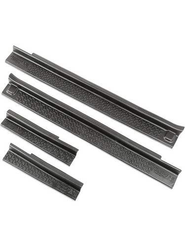 Rugged Ridge Door Sill Protector Adhesive Backing Black For Jeep (11216 ...
