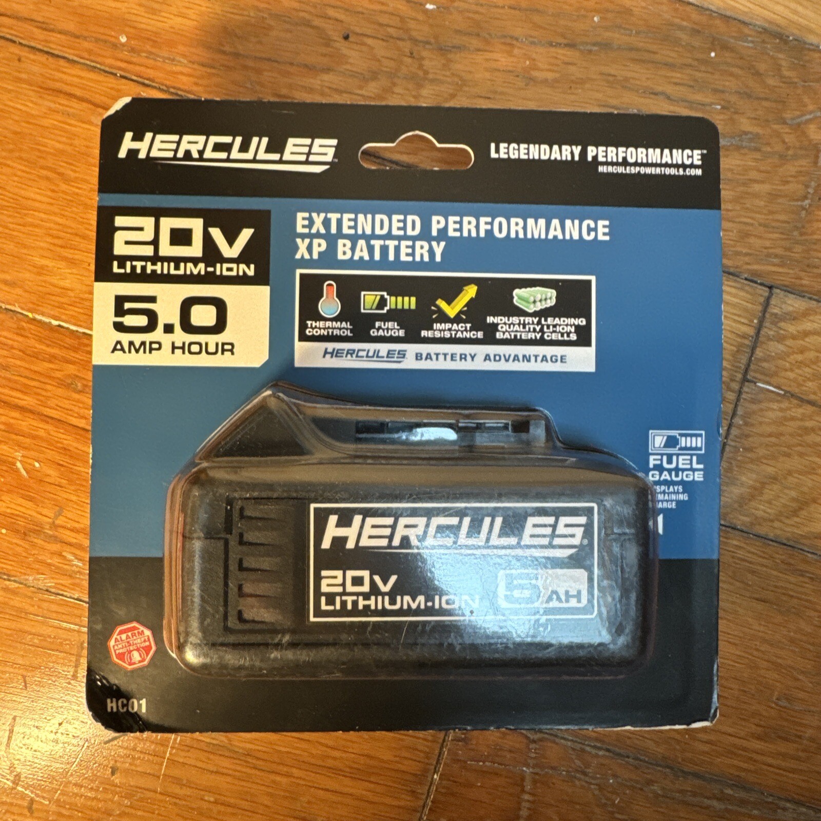 Hercules 20V Lithium-ion 5.0Ah Extended Performance XP Battery - Blue ...