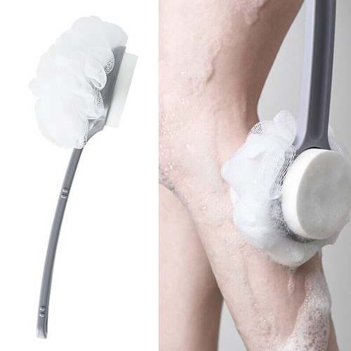 2in1 Long Handle Bath Sponge Back Washer Shower Brush Scrubber Painless ...