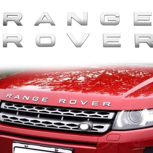 Range Rover Front Hood Logo Emblem Letters Badge Sport Silver White SVR ...