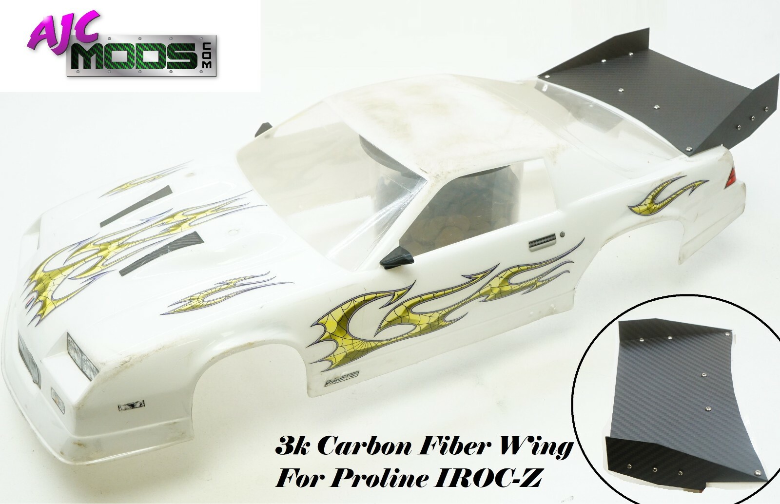 Carbon FIber Upgrade High Downforce Rear Wing Proline IROC-Z NPRC Body ...