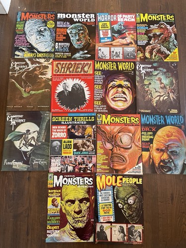 14 Monster Horror Magazines Famous Monsters Monster World Shriek Mole ...