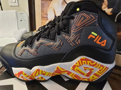 Fila MB Jamal Mashburn Basketball Shoes Black Orange 1BM01742-054 Men's ...