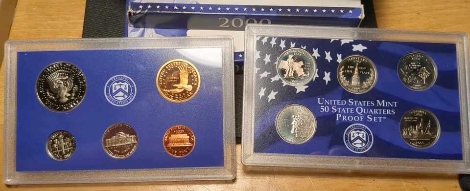 Proof And Uncirc. Coin Set Lot! 2000 Proof Sets(4) 2002 Uncirc(4) 2005 ...