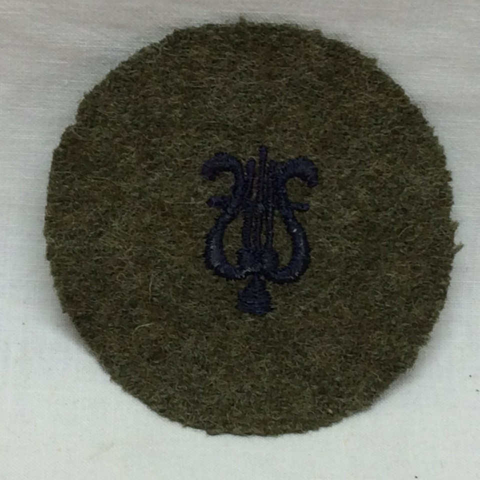 Military Patch Badge PFC Musician Coastal Artillery Corps Army Blue Emb ...