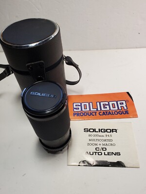 Soligor C/D Zoom/Macro MC 80-200mm f4.5 Lens W/Case & Manual - Clean | eBay