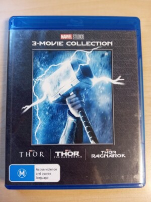 Thor 3-movie collection blu ray Marvel Studios (Dark World, Ragnarok ...